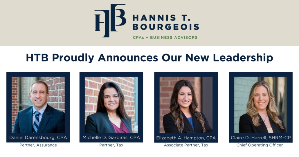 HTB Elects New Partners and Director in 2025 - Hannis T. Bourgeois